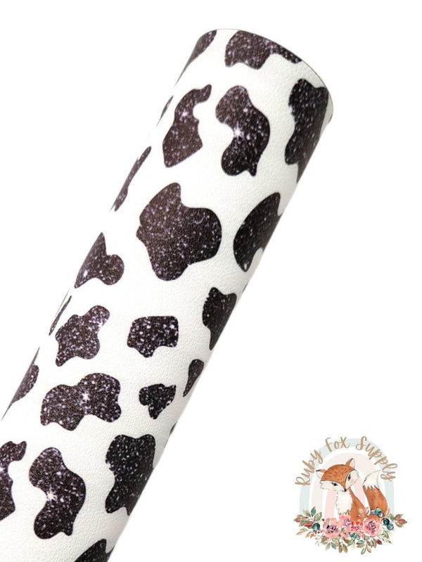Sparkle Cow Print 9x12 faux leather sheet – Rubyfoxsupply